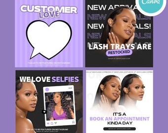 8 IG Hair Flyers I Editable Hair Instagram Templates Hair Social Media ...