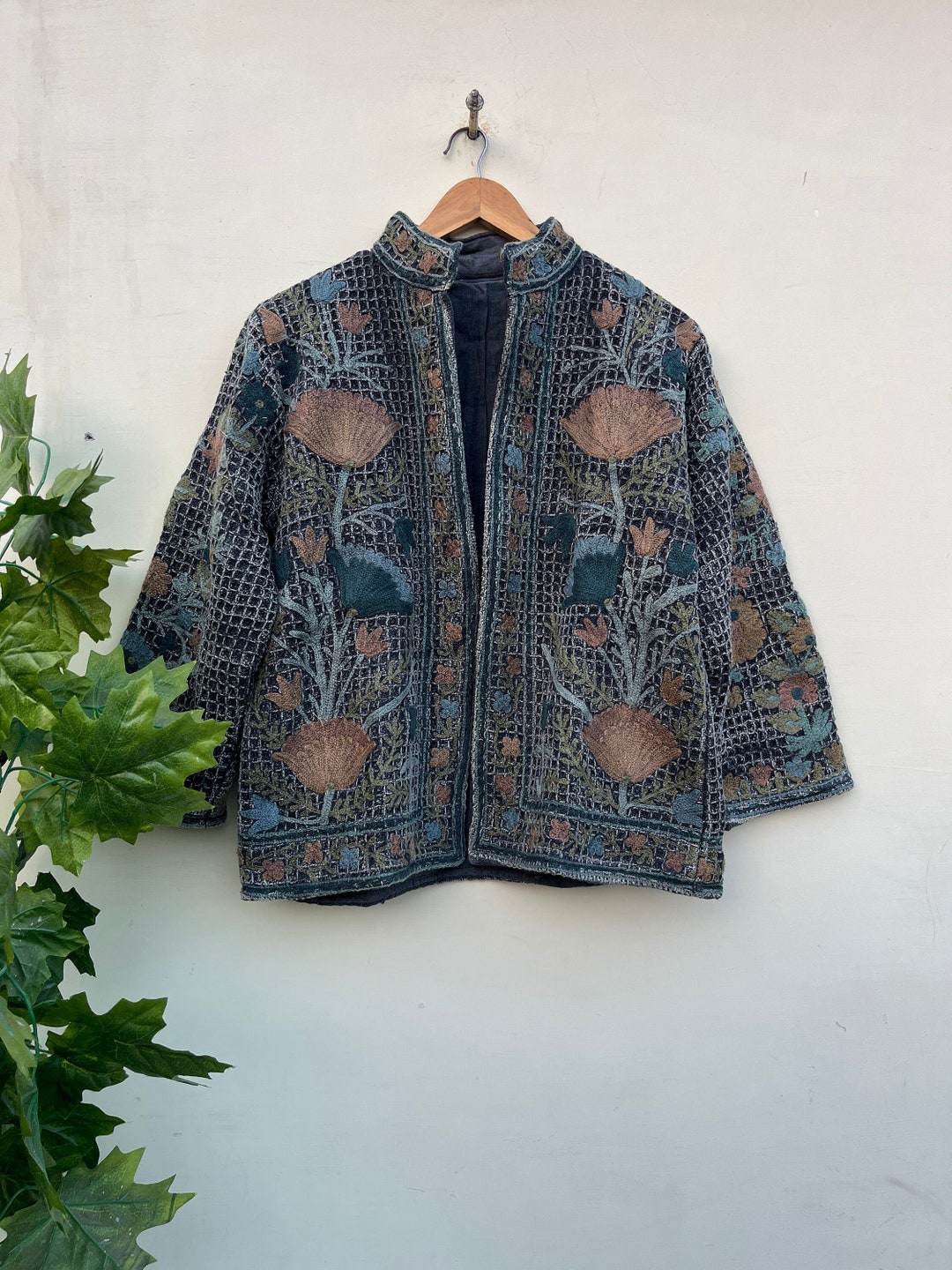New Trending Black Handmade Suzani Embroidery Tnt Jacket Women's ...