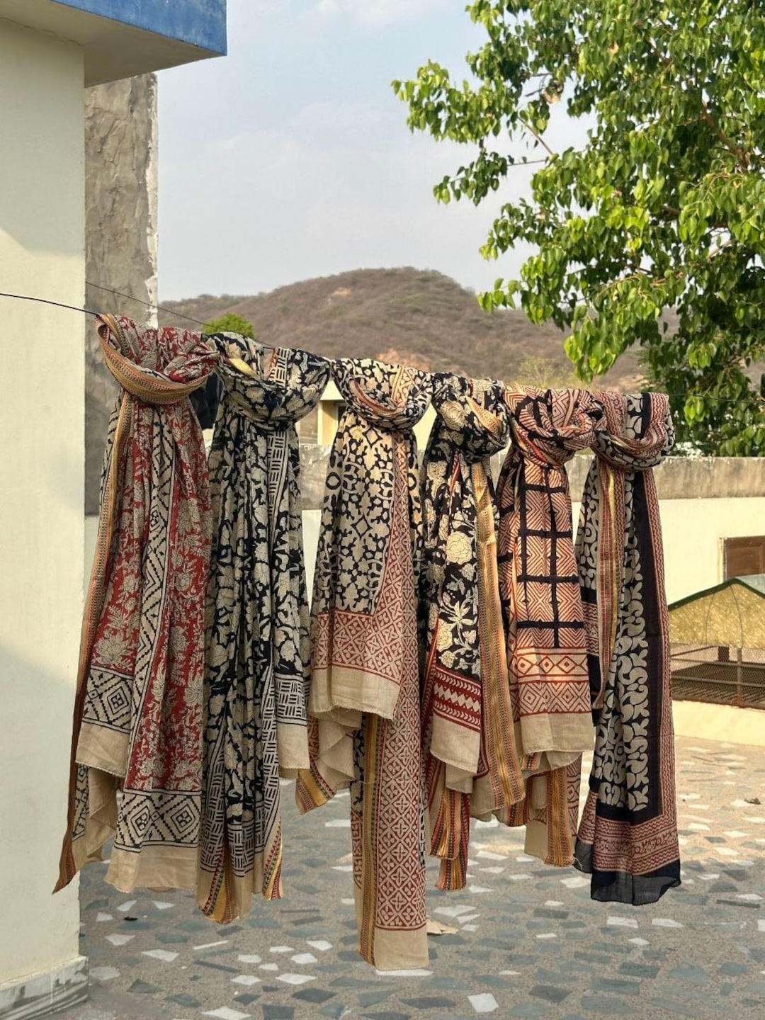 Wholesale Lot Bagru Print Cotton Beach Sarongs Summer Pareo Natural ...