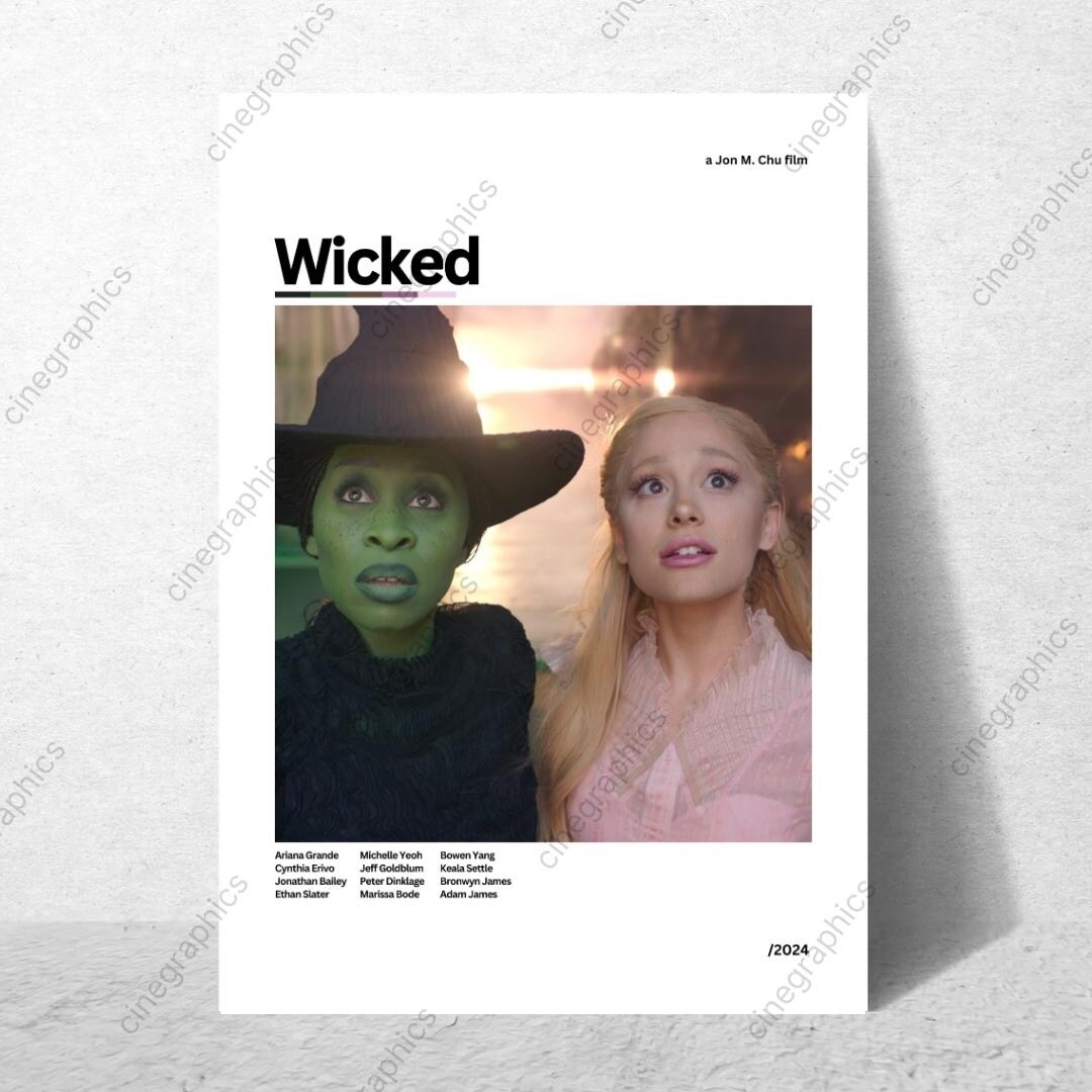 Wicked Poster | Minimalistic Movie Poster | Retro Movie Print | Wall ...