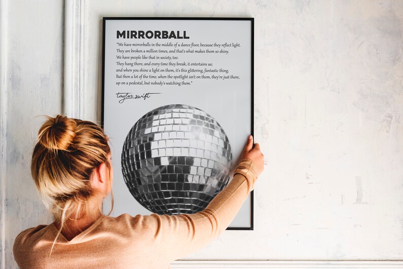 Mirrorball Folklore Poster Taylor Swift Poster Printable Wall Art ...