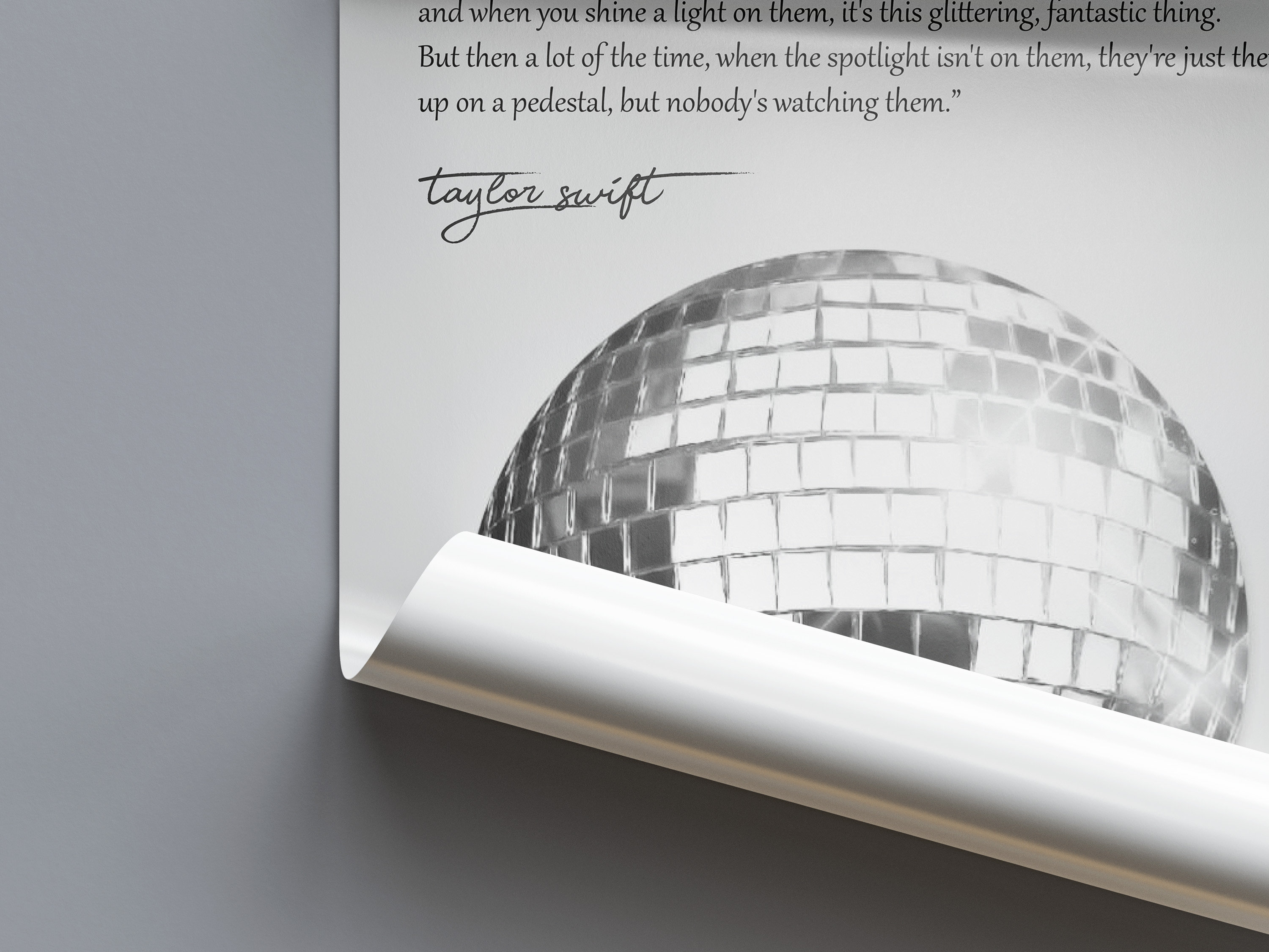 Mirrorball Folklore Poster Taylor Swift Poster Printable Wall Art ...