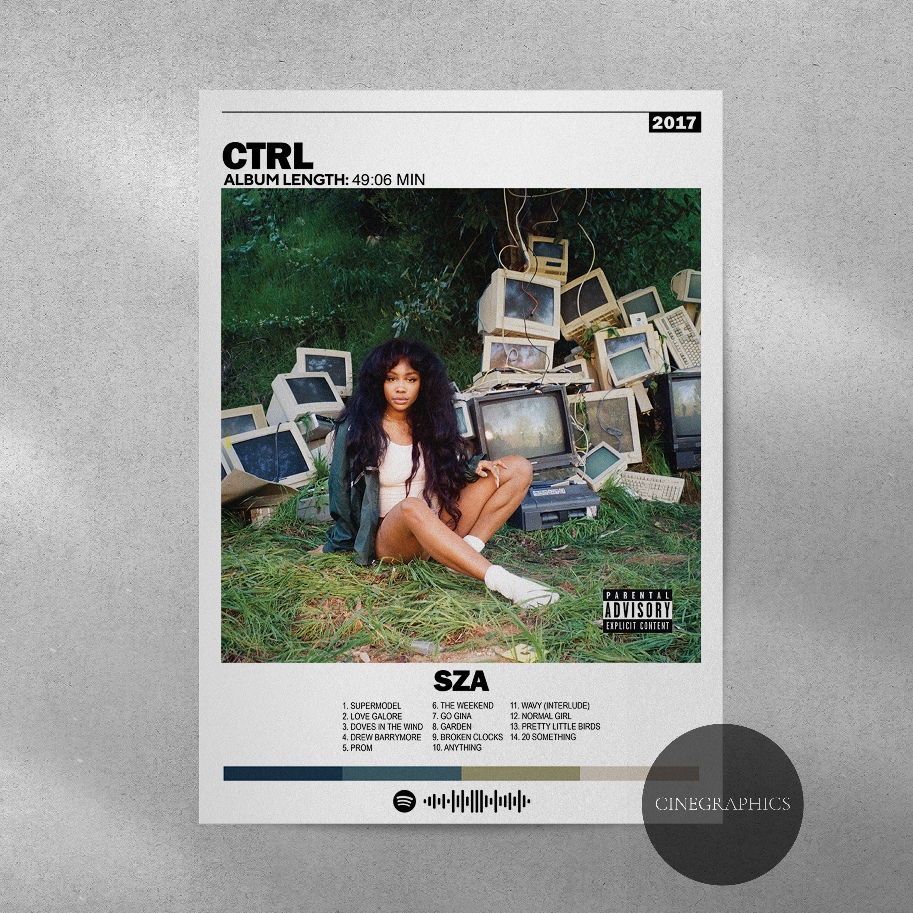SZA Poster Ctrl Poster Ctrl Album Cover Poster Digital Album Cover ...