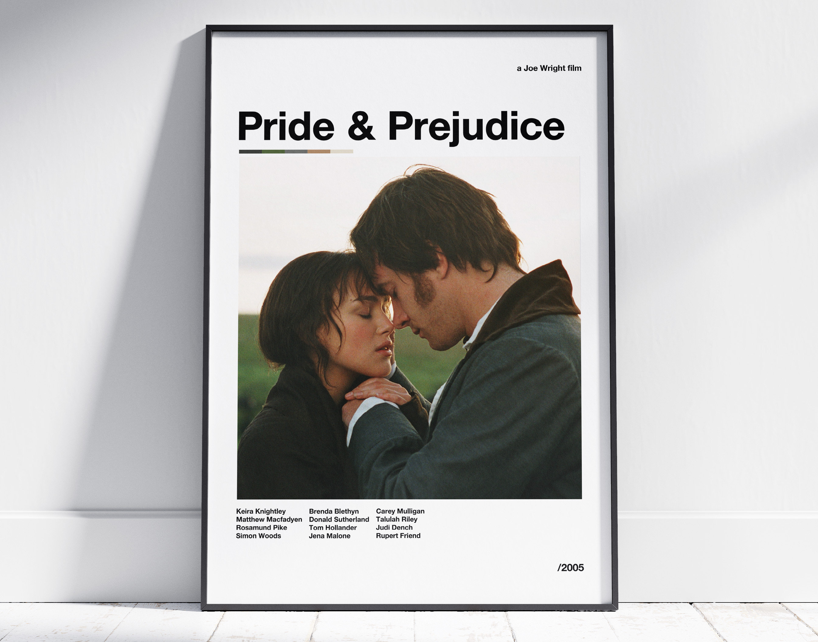 Pride & Prejudice Poster Joe Wright Minimalistic Movie Poster Retro ...