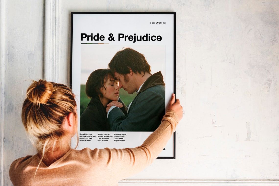 Pride & Prejudice Poster Joe Wright Minimalistic Movie Poster Retro ...