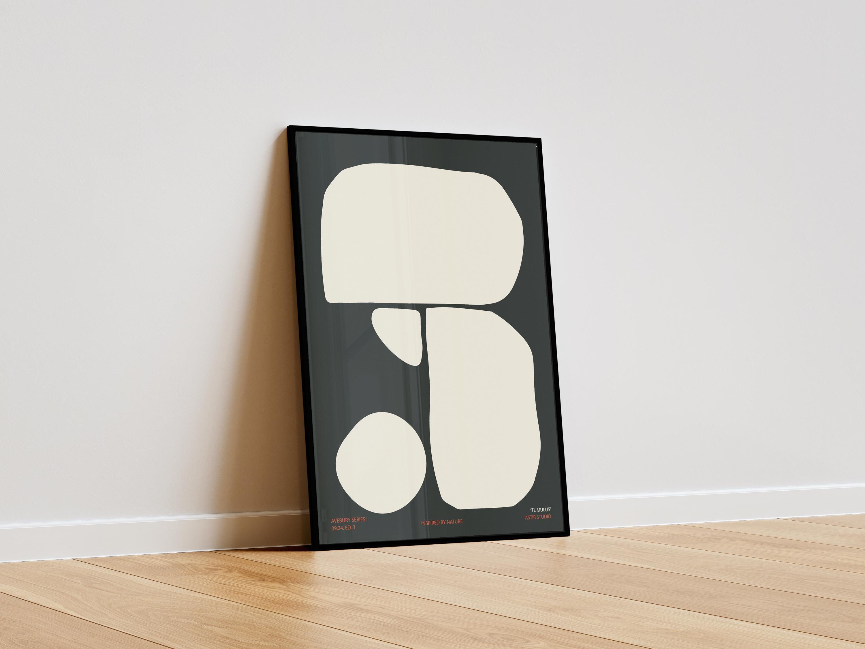 Minimal Forms, Retro, Contemporary Art Poster Avebury Long Barrow Print ...