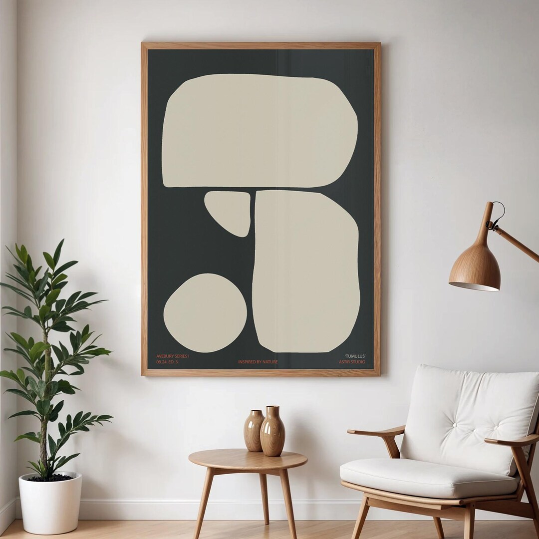 Minimal Forms, Retro, Contemporary Art Poster Avebury Long Barrow Print ...