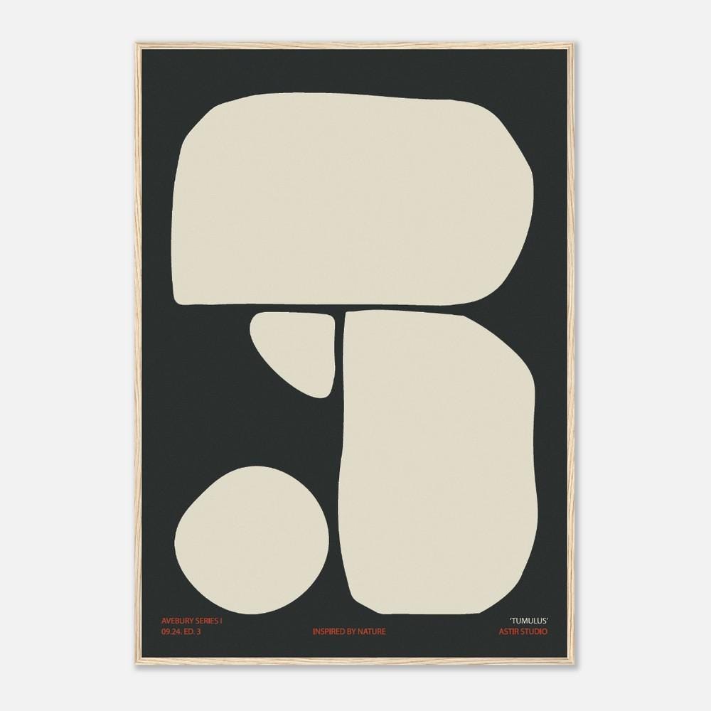 Minimal Forms, Retro, Contemporary Art Poster Avebury Long Barrow Print ...