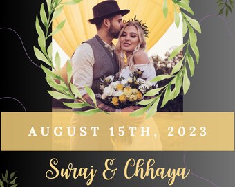 Digital Marriage Invitation Card nature 6 Customizable - Etsy