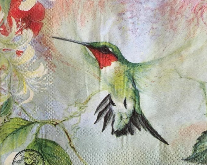 BACK IN Stock**hummingbird in Flight** Paper Napkins, Great for ...