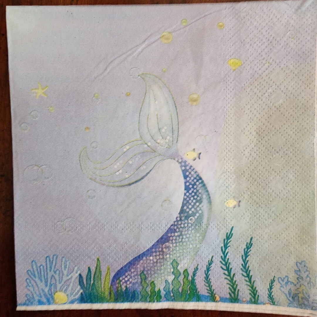 Decoupage Paper Napkins *mermaid Tail* Paper Napkins, Great for ...