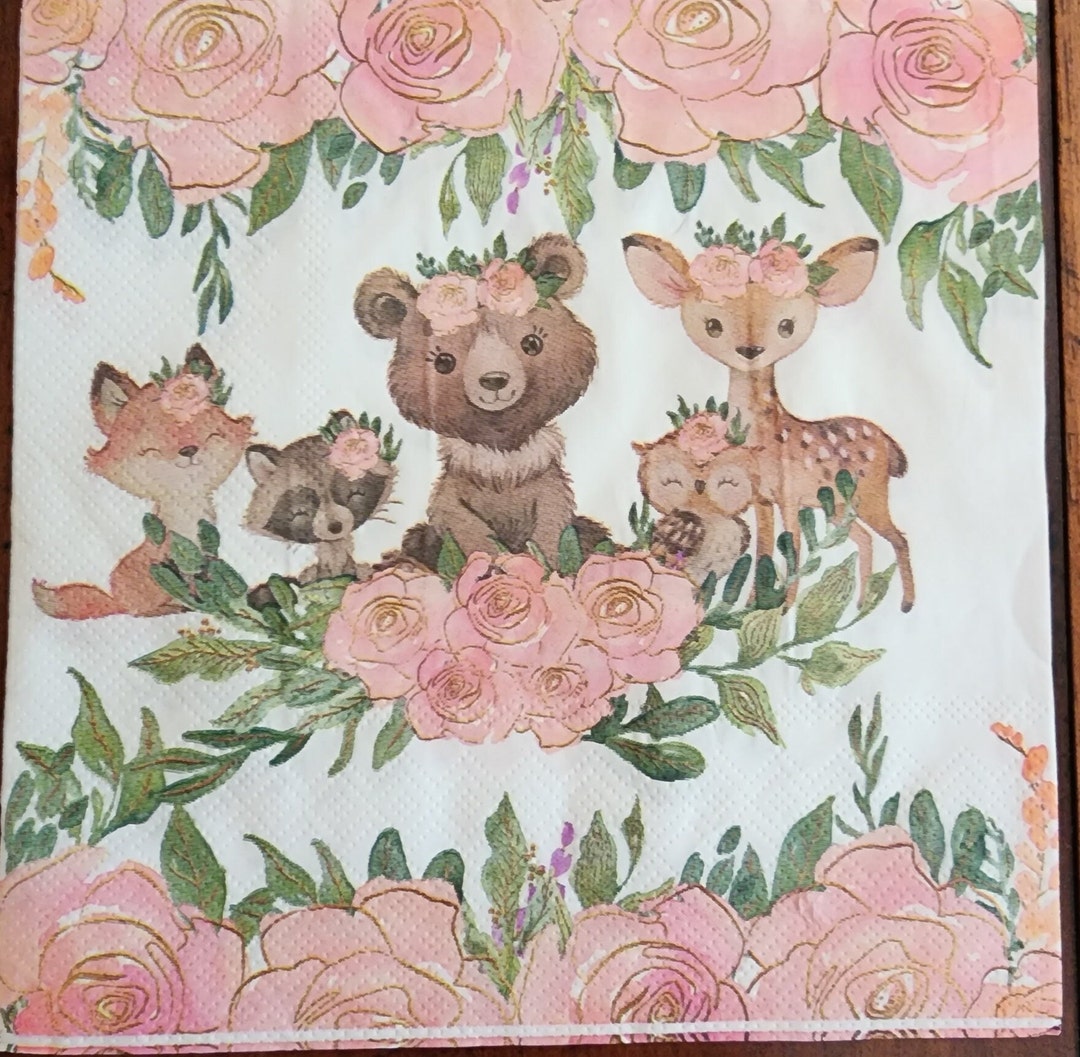 Decoupage Paper Napkins *animal Cuties* Paper Napkins, Great for ...