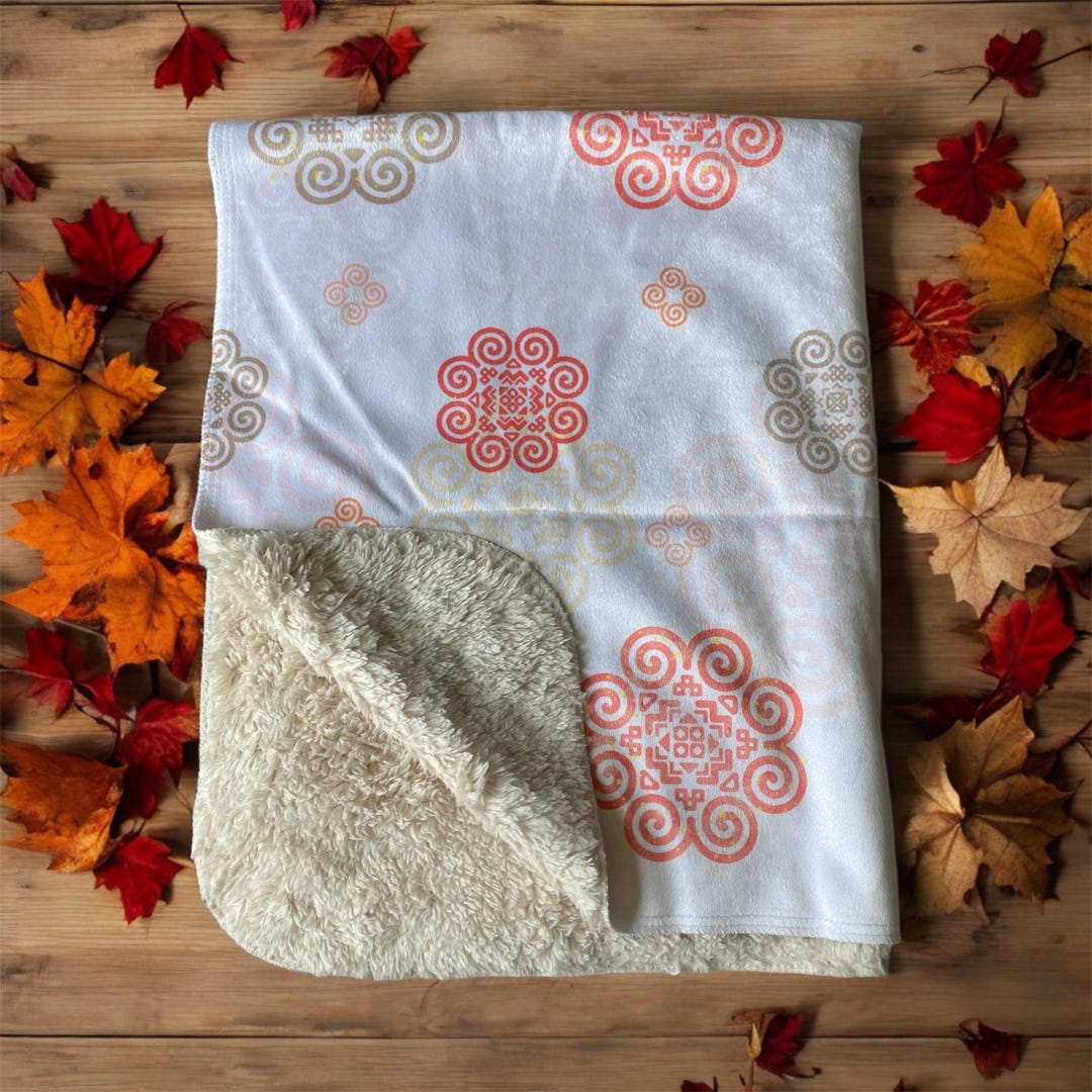 Sherpa Blanket - (SAND) - Hmong Inspired - Fall Theme - Silhouette ...