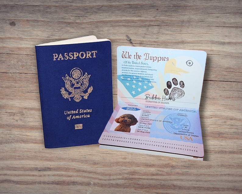 Customizable Pet Passport Photo Album, Memory Keepsake Booklet ...