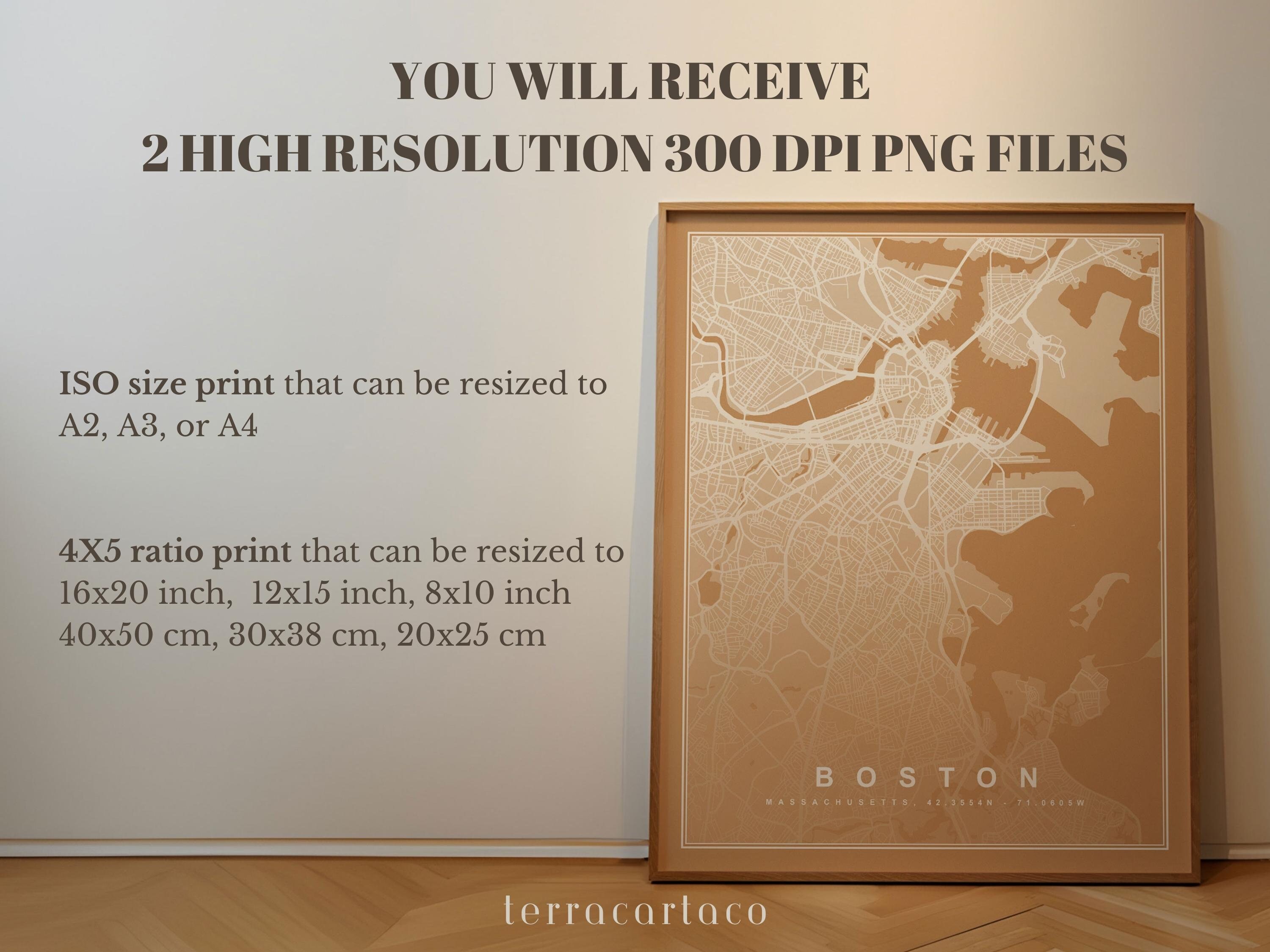 Boston Map Poster, Any City Map Print, Boston MA Art, City Map Prints ...