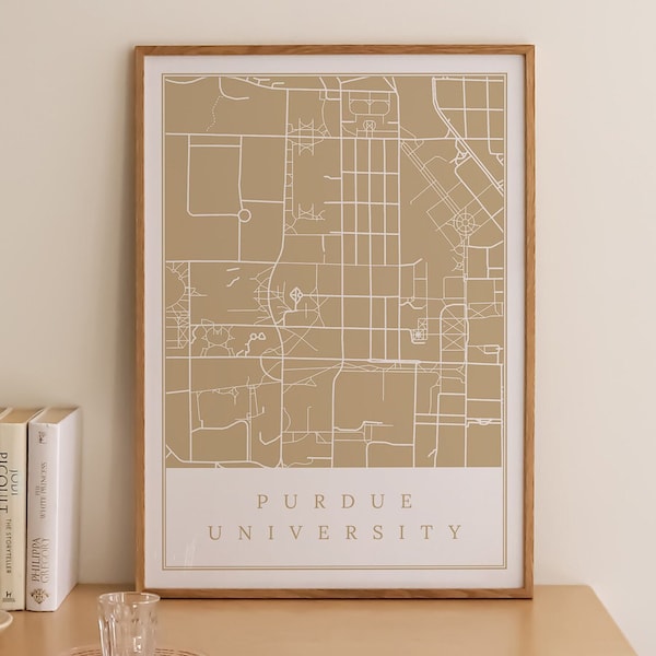 Purdue Map Printable | West Lafayette CampusPurdue map prints – MFTZTR