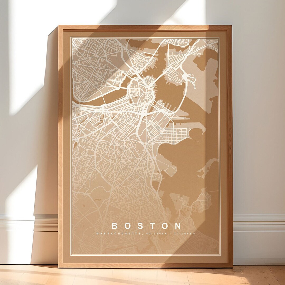 Boston Map Poster, Any City Map Print, Boston MA Art, City Map Prints ...