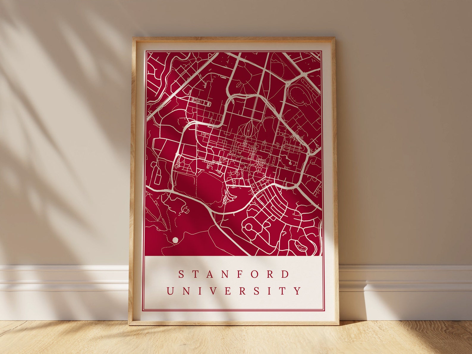 Stanford Map Print, Stanford University Gift, Stanford Campus Map ...