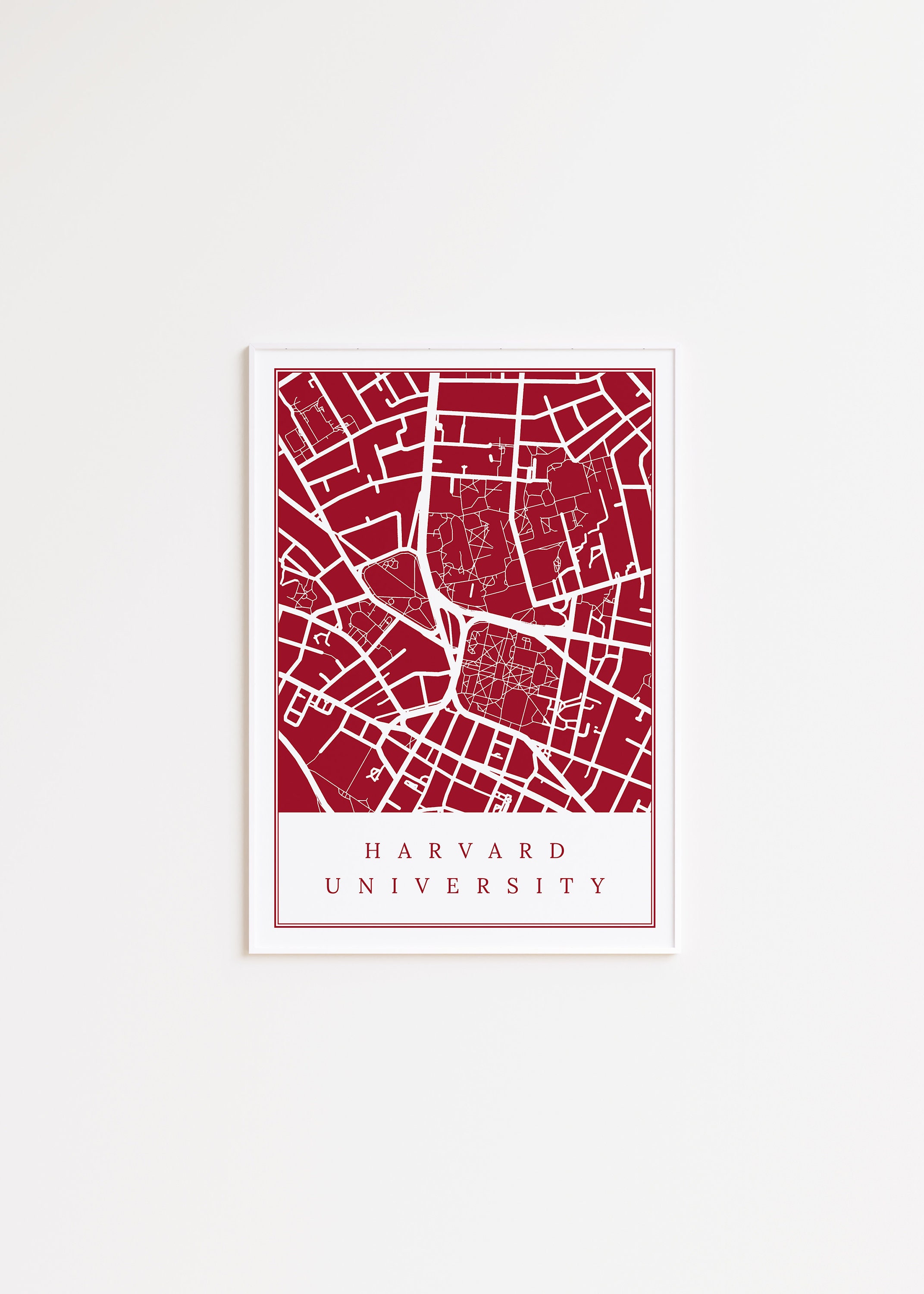 Harvard Map Print, Harvard University Gift, Harvard Square, Cambridge ...