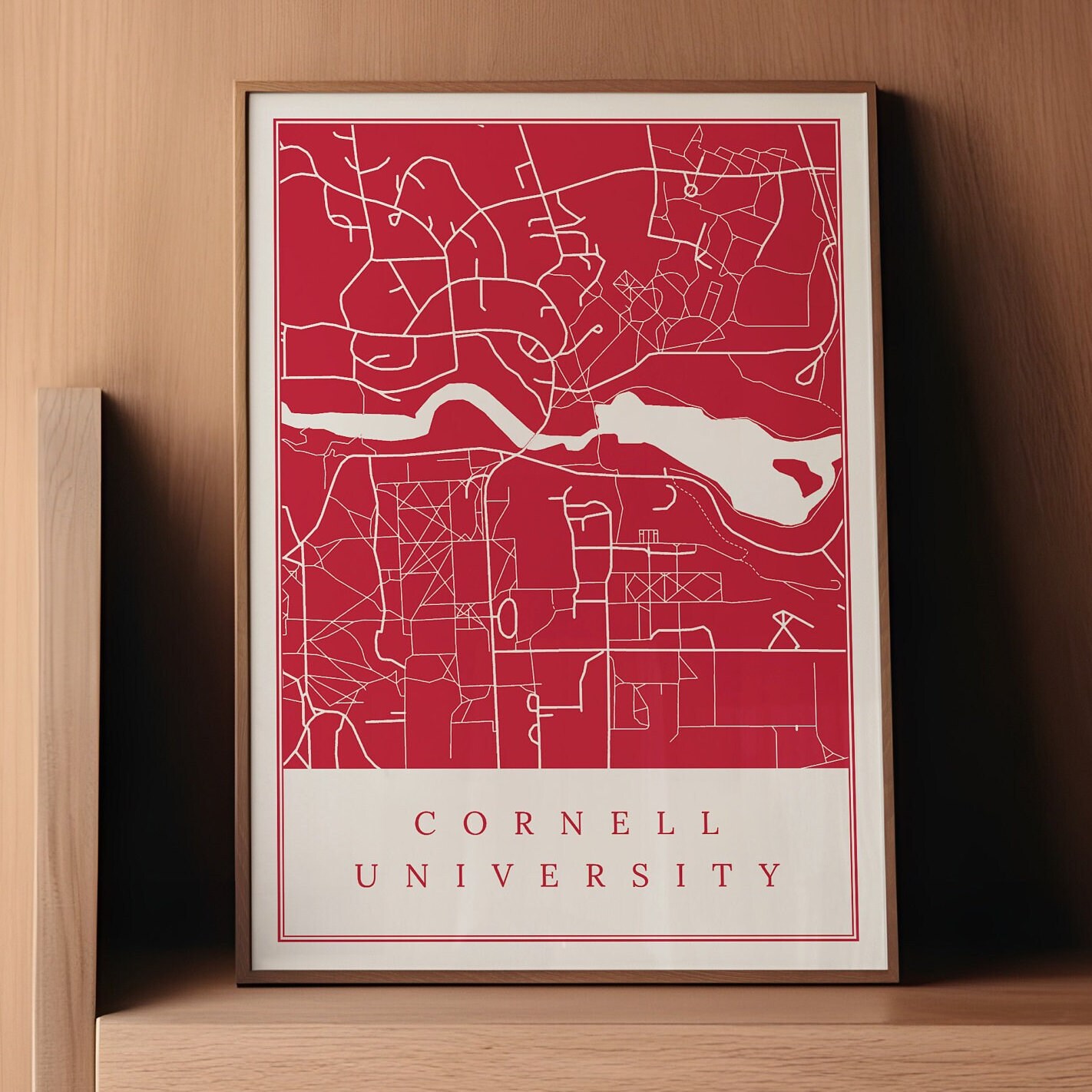 Cornell Map Print, Cornell University Gift, Cornell Campus Map, Ithaca ...