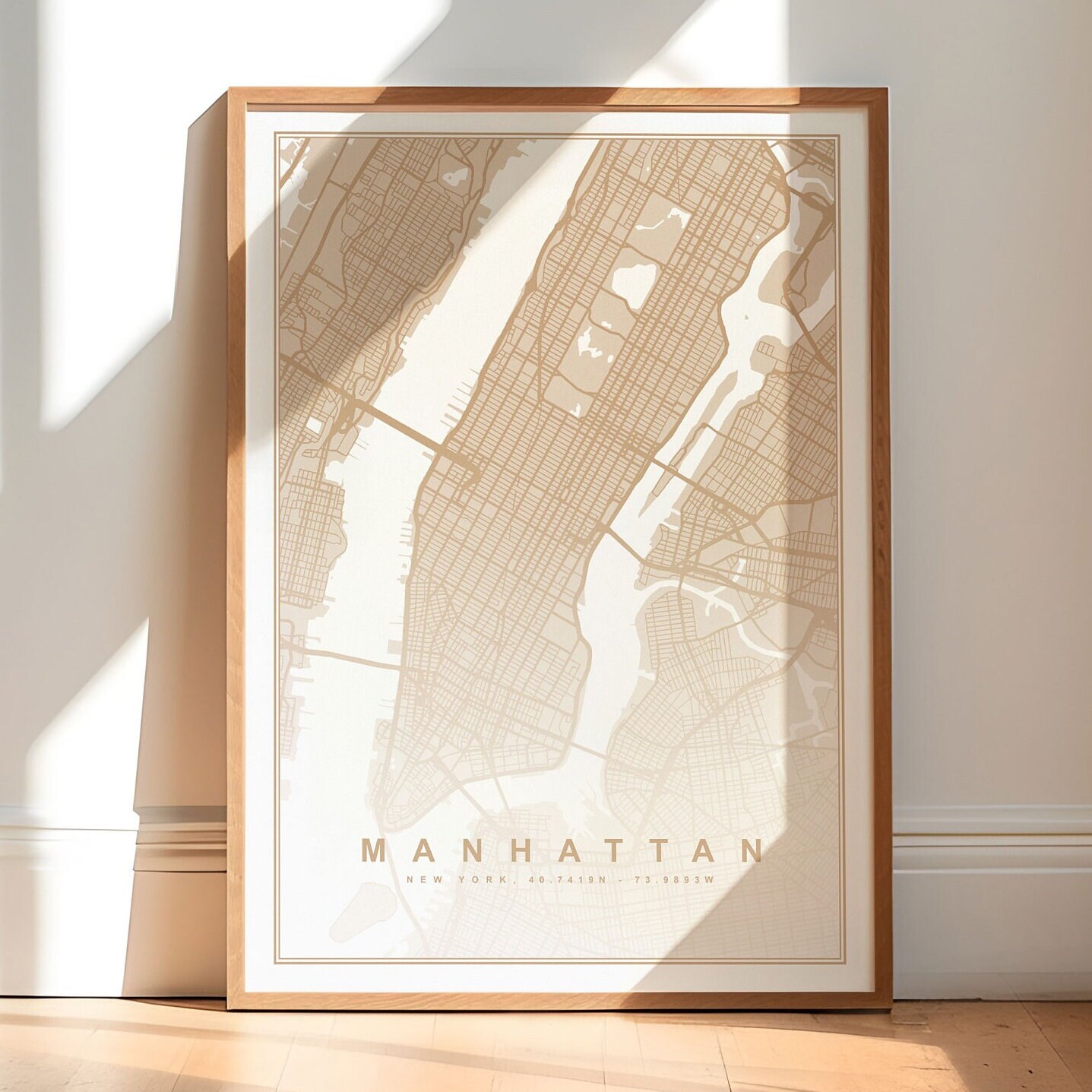 Manhattan Map Poster, NYC Map Print, New York City Art, City Map Prints ...