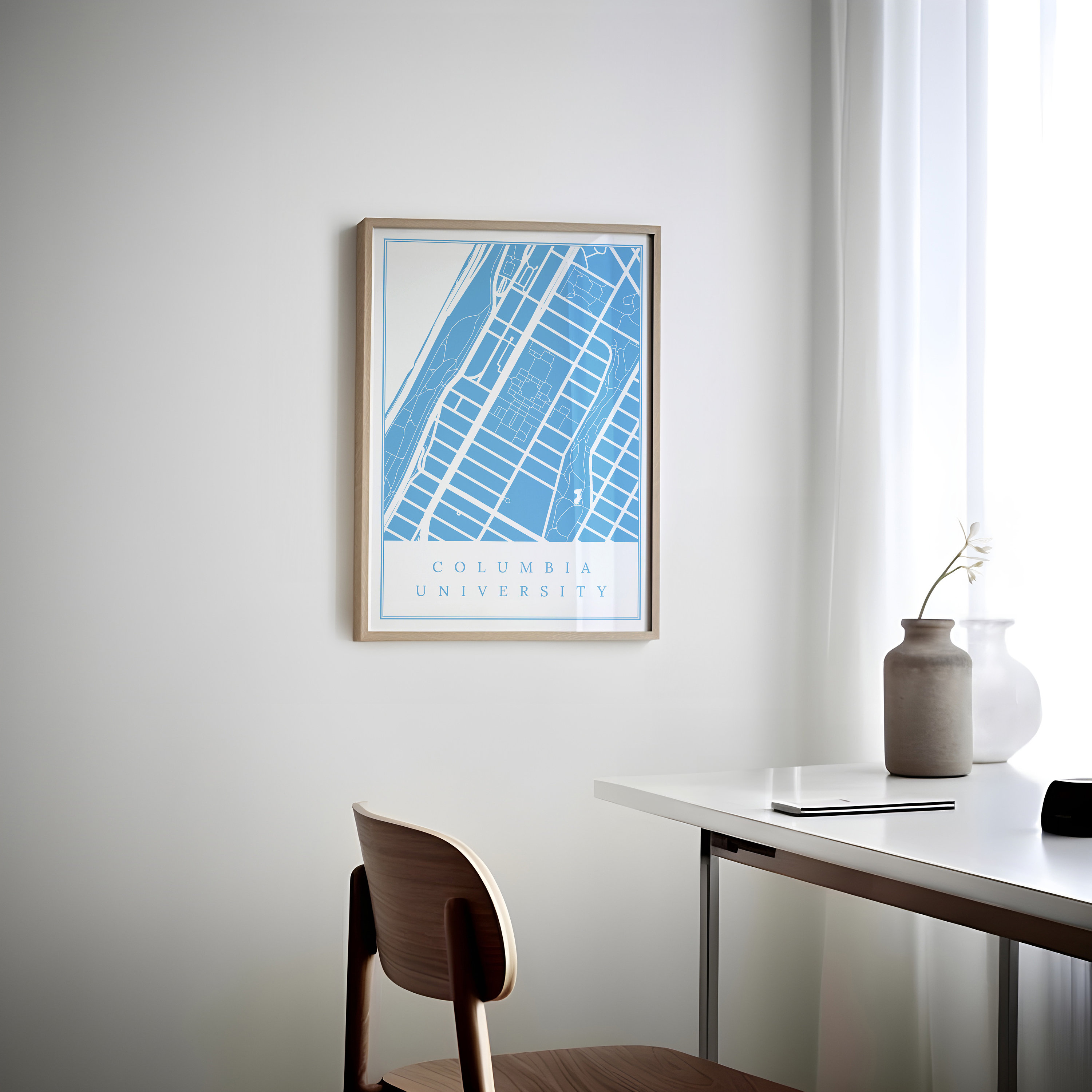 Columbia Map Print, Columbia University Gift, Columbia Campus Map, New ...