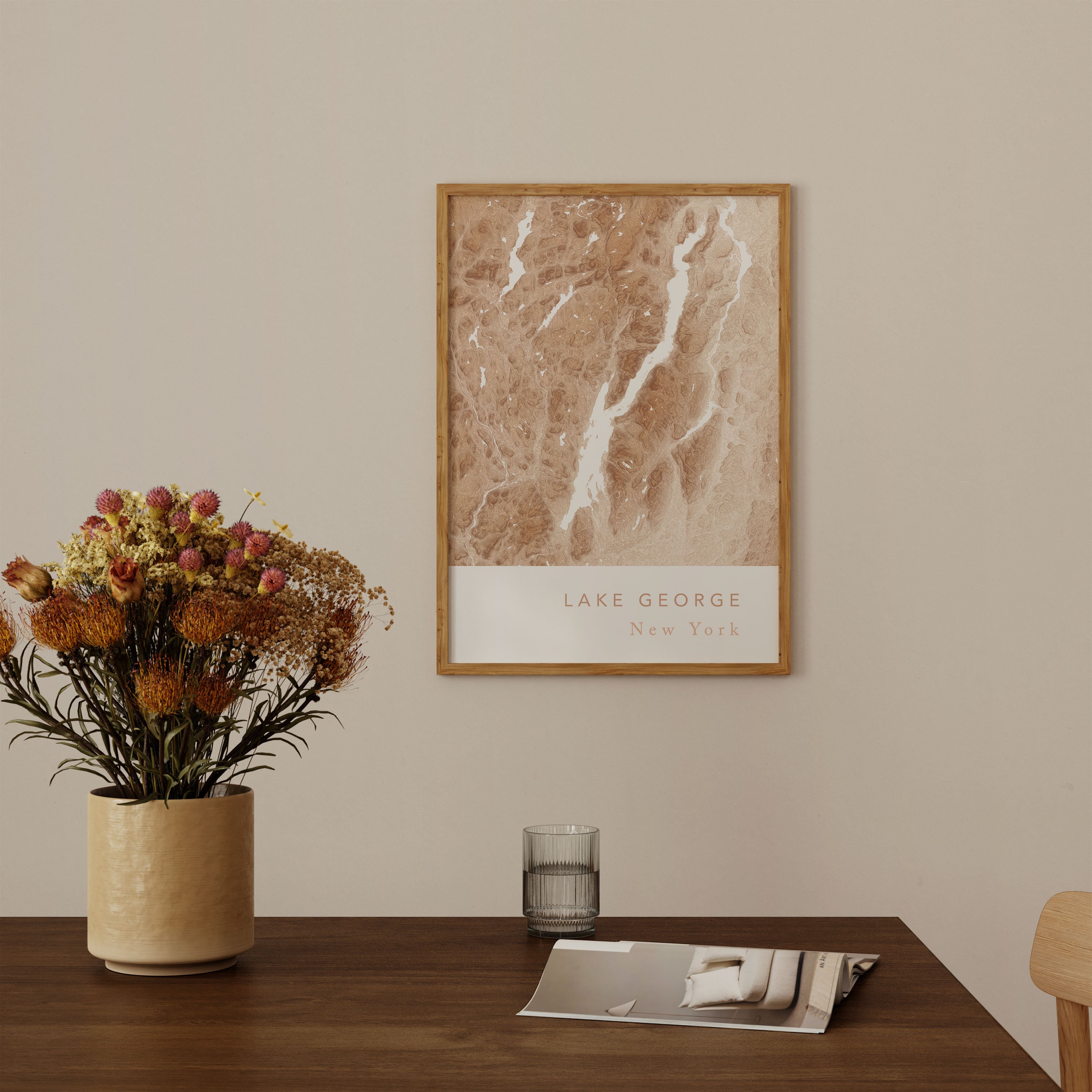 Lake George Map Poster, Map of Lake George, Upstate New York Gift Idea ...