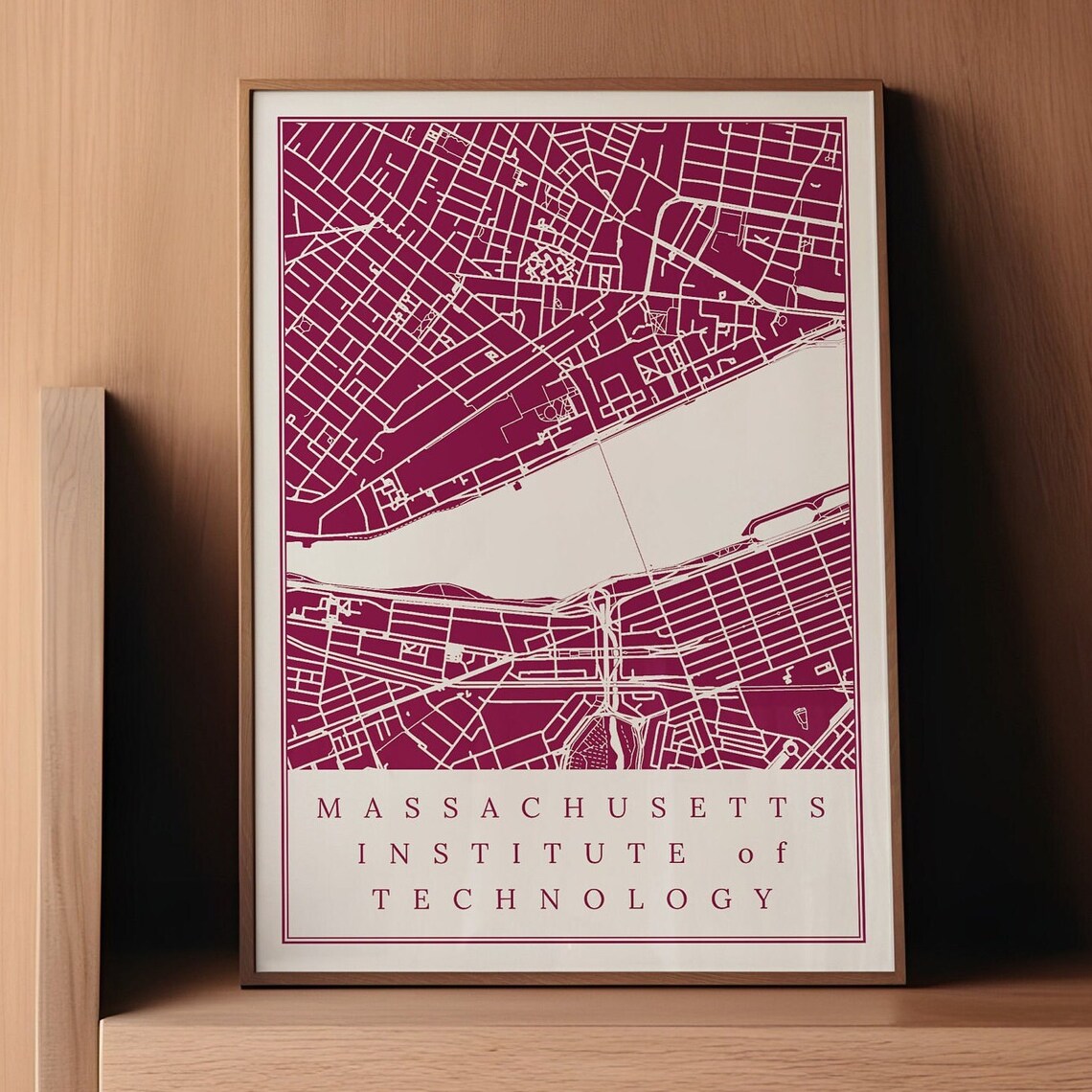 MIT Campus Map Print, Massachusetts Institute of Technology, Cambridge ...