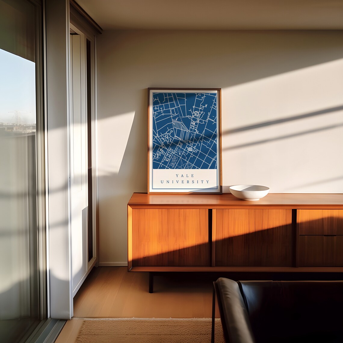 Yale Map Print, Yale University Art Gift, Yale Campus, New Haven CT ...