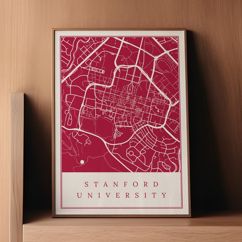 Stanford University Map Print College Graduate T Digital Download