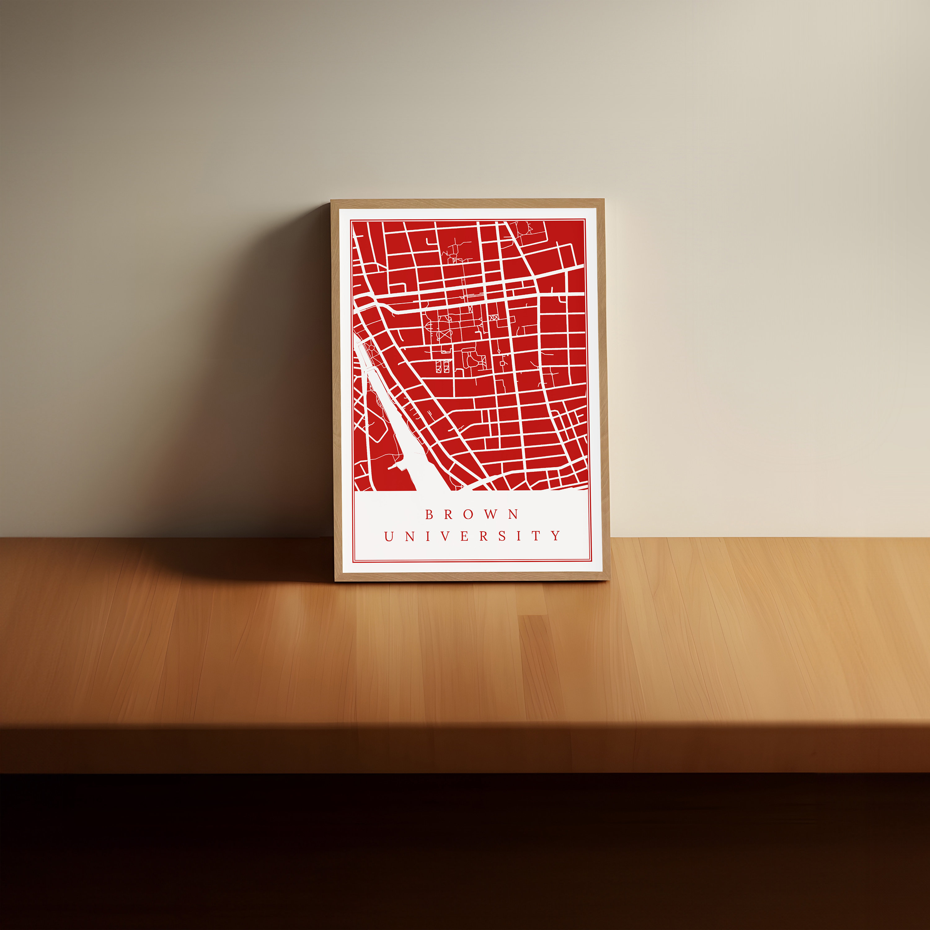 Brown University Map Print, Brown College, Brown Campus Map, Providence ...