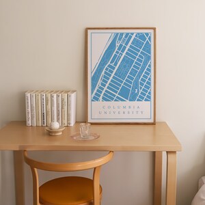 Columbia Map Print, Columbia University Gift, Columbia Campus Map, New ...
