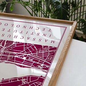 MIT Campus Map Print, Massachusetts Institute of Technology, Cambridge ...