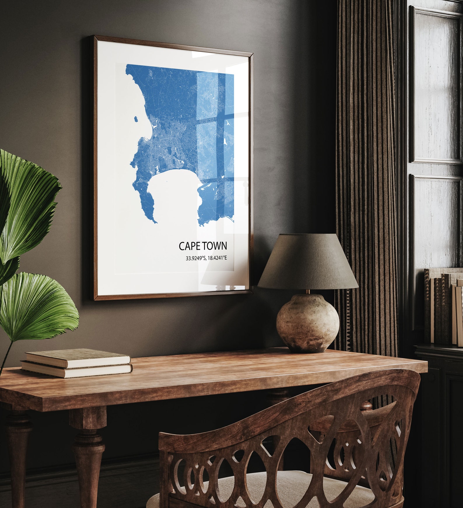 Cape Town Map Printable, City Blueprint Map, Custom Map Art ...