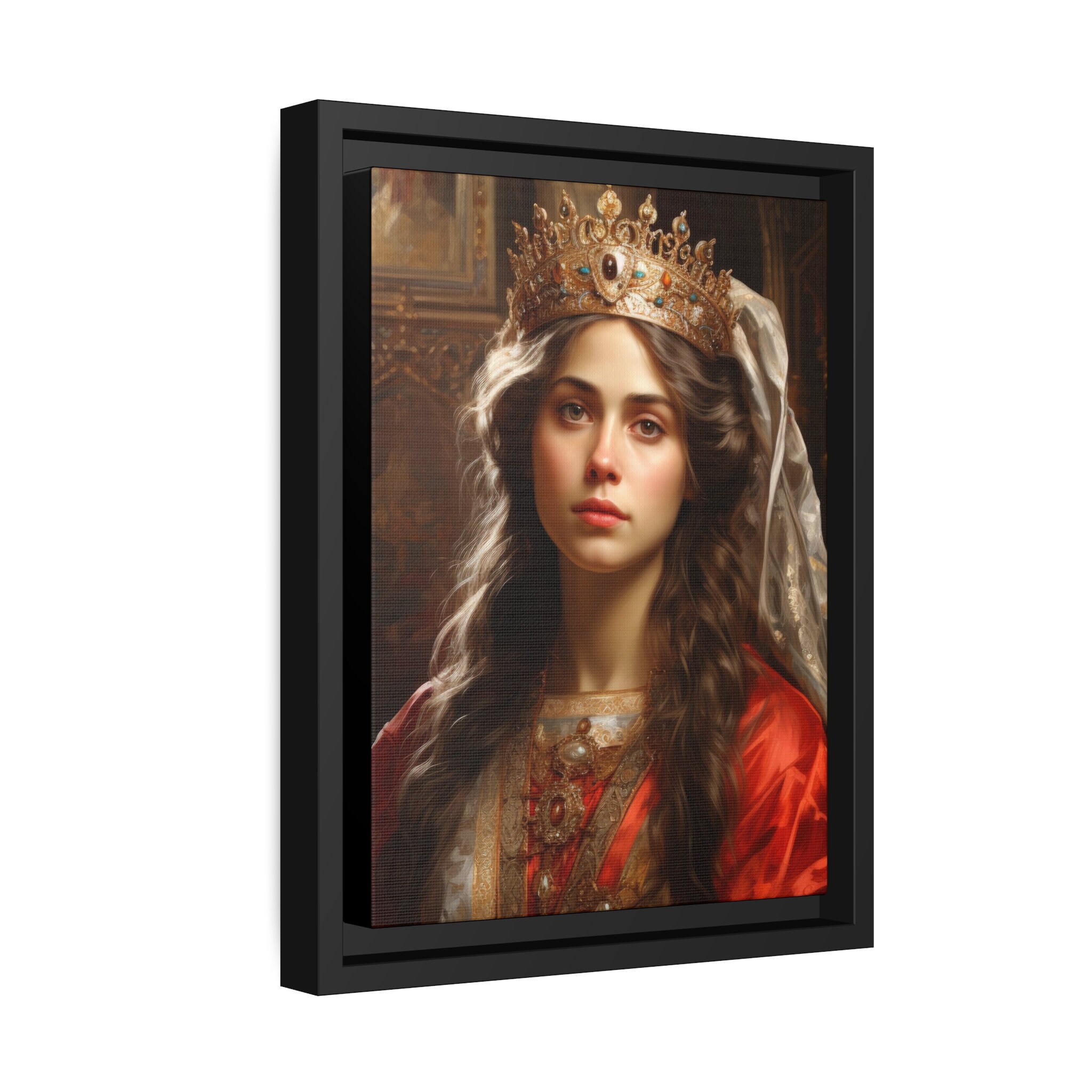 Queen Esther Canvas Print: Biblical Art With Black Pinewood Frame - Etsy