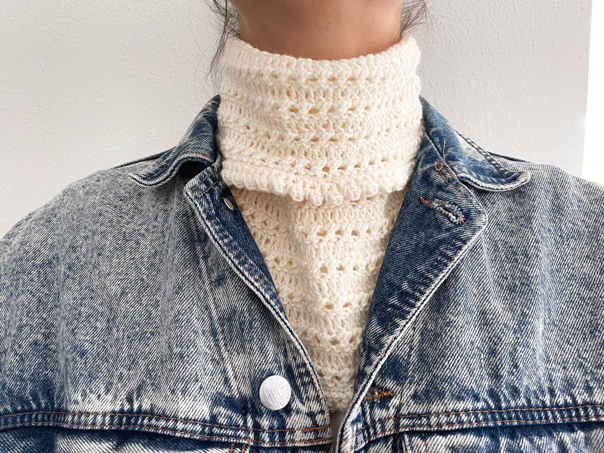Crochet Pattern Turtleneck Scarf Easy Crochet Pattern Handmade Neck ...