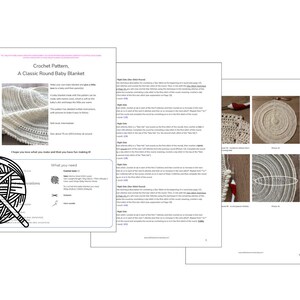 Crochet Baby Blanket Pattern PDF Round Baby Blanket DIY Stroller ...