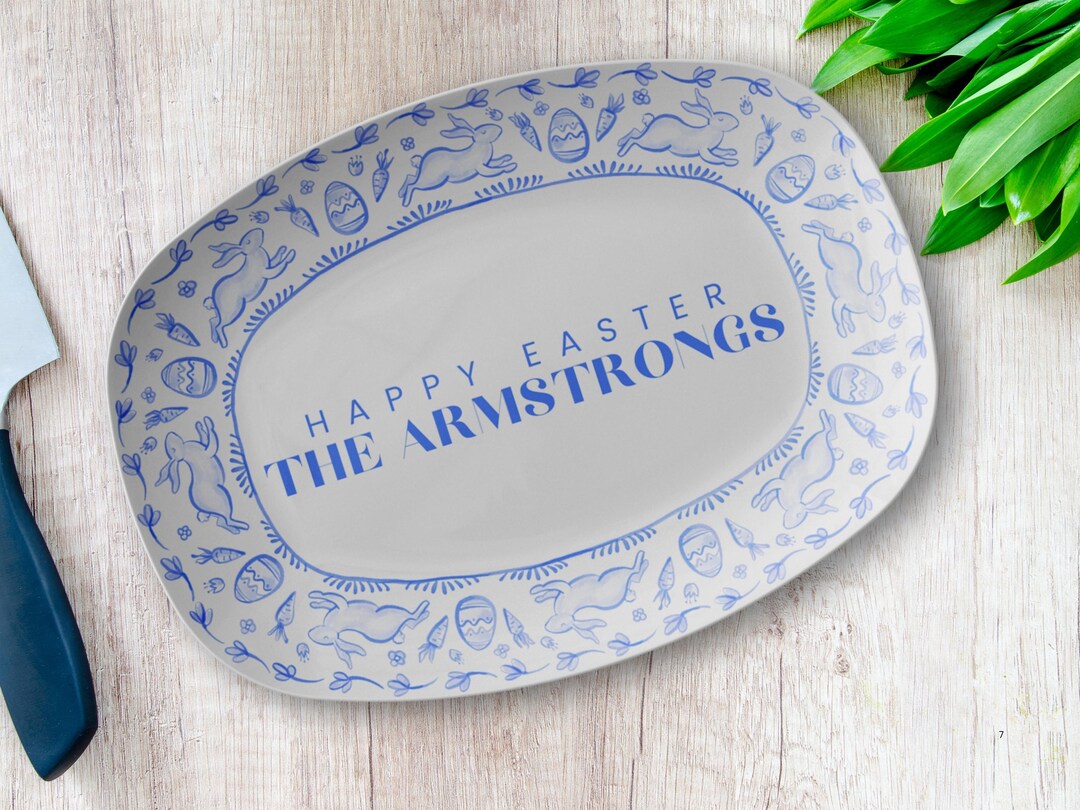 Happy Easter Platter, 10x14 Platter, Easter Holiday Platter, Spring ...