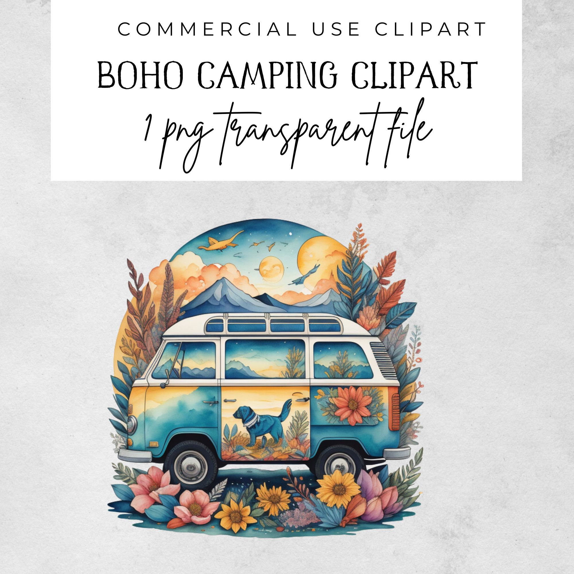 Camper Van Png Camping Clipart Camping Mountains Camping - Etsy