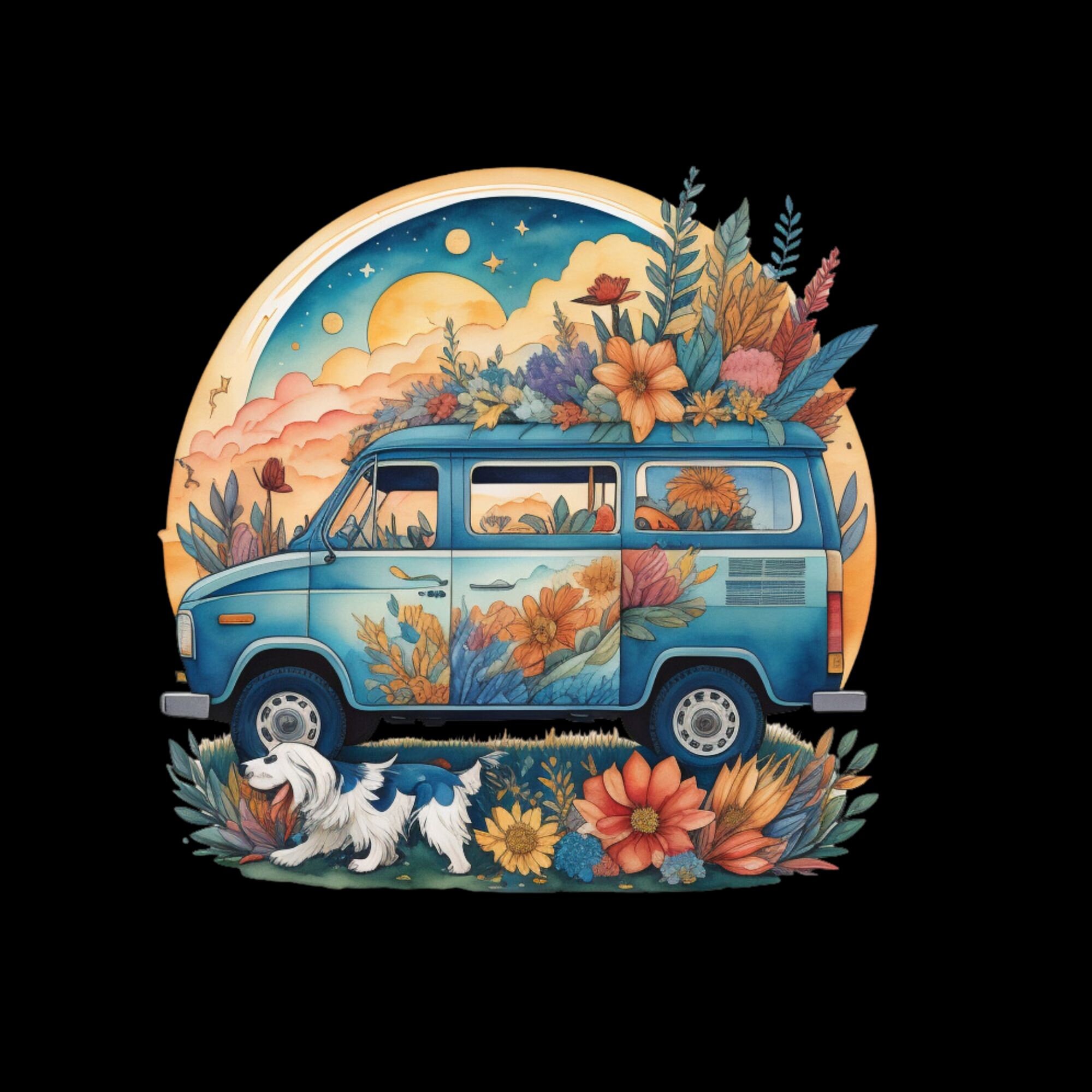 Camping Van Clipart Camping Sublimation Design Travel - Etsy
