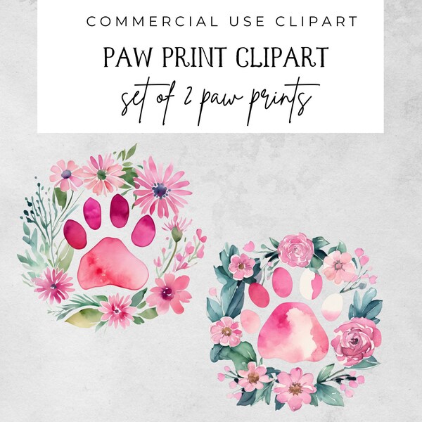 Paw Print Wreath Clip Art - Etsy