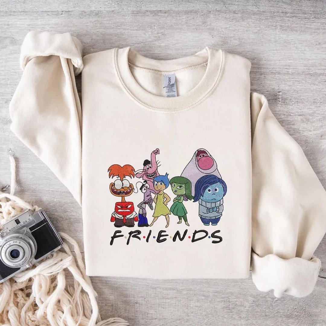 Funny Friends Inside Out Embroidery Sweatshirt, Today I Feel Inside Out ...