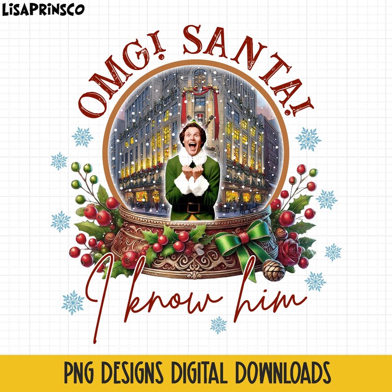 OMG Santa I Know Him Buddy the Elf Png, Buddy Hobbs Png, Home Alone ...