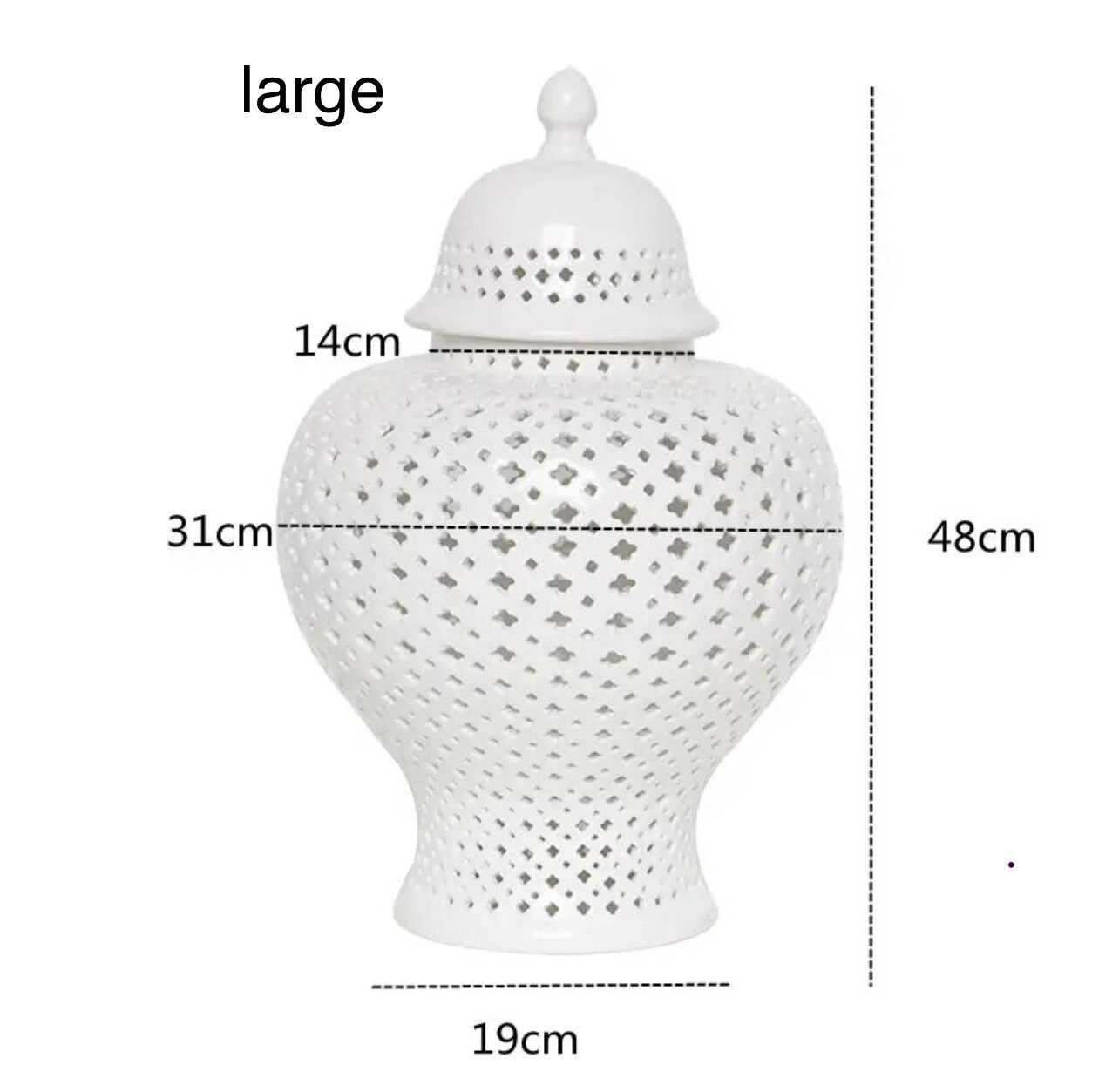 Ceramic Ginger Jar Retro Ginger Jars White, Silver and Gold Home Decor ...