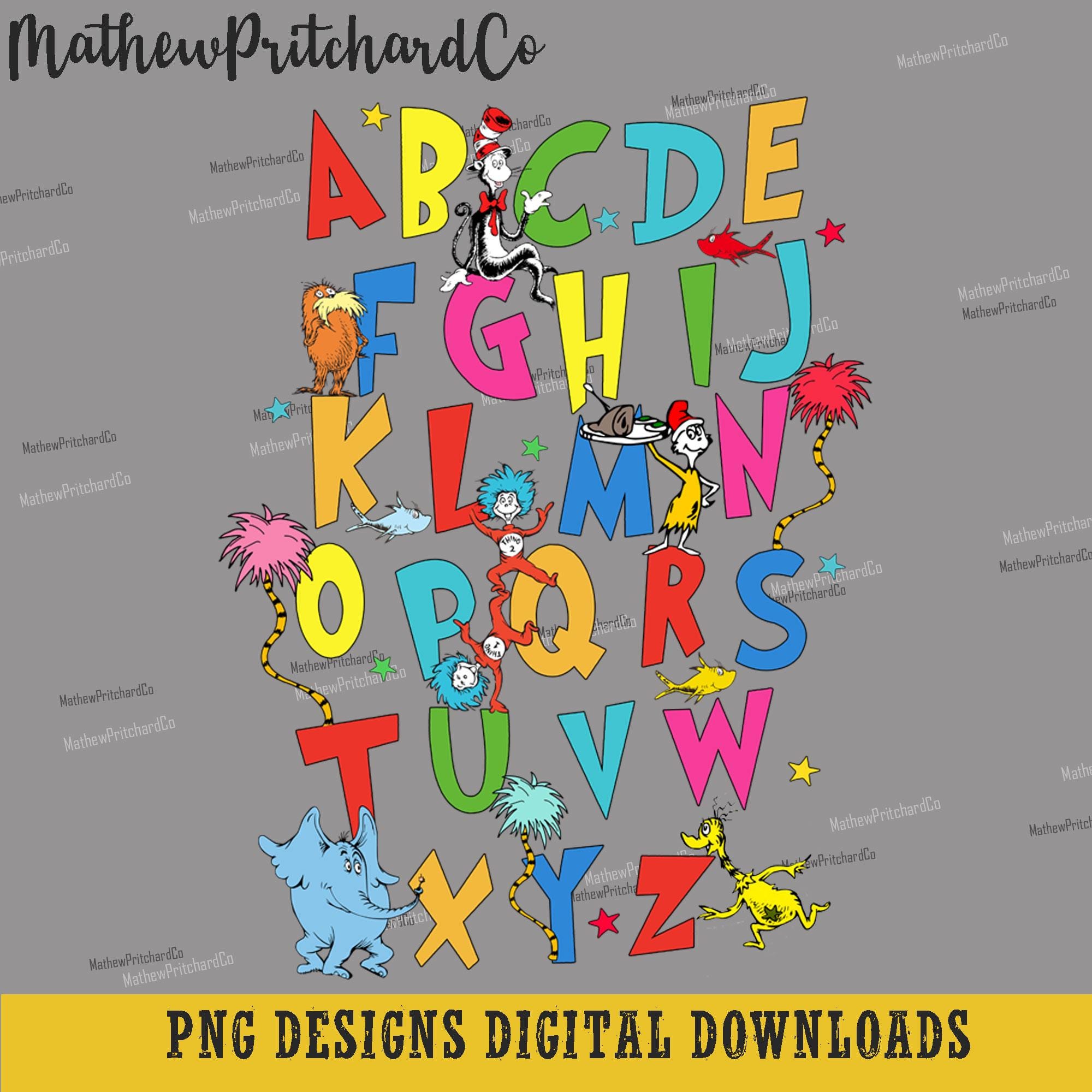 Dr Seuss Alphabet Png, Doodle Alphabet Letters Sets, Read Across ...