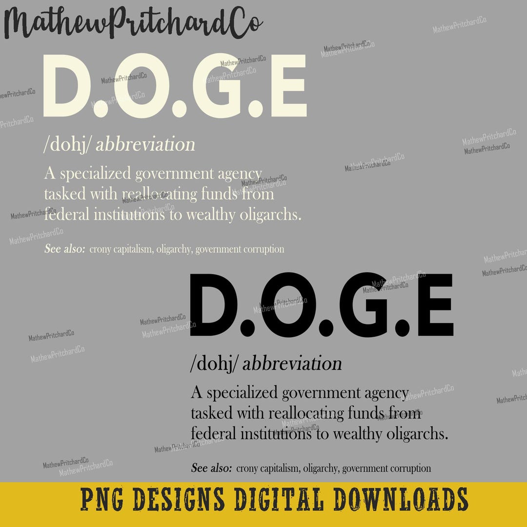 Doge Definiton Anti Trump Png, Department of Government Efficiency Png ...