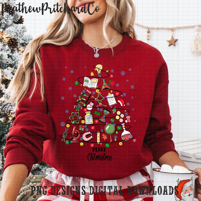 Teacher Christmas Png, Merry Christmas Science Teacher, Christmas ...