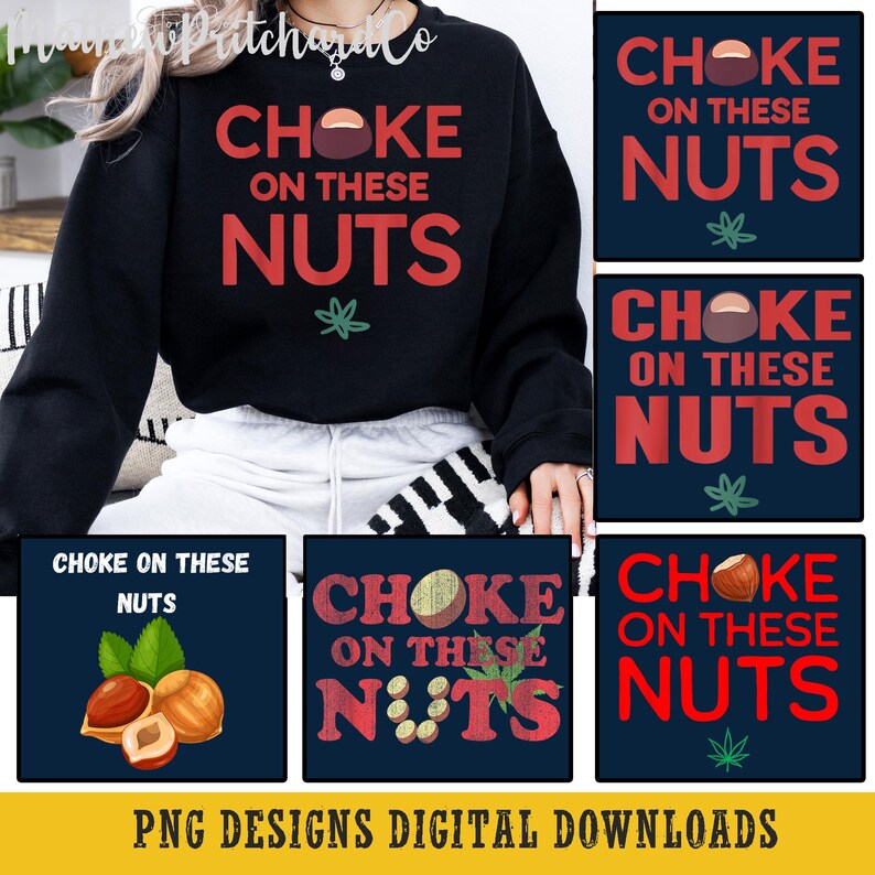 4 Choke on These Nuts Png Bundle, Christmas Football Png, Football ...
