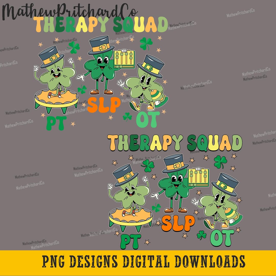 Therapy Squad St Patricks Day Png, St Patrick's Day Png, SLP OT Team ...