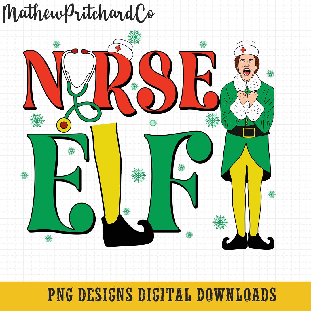 Christmas Nurse Elf PNG, Nurse Life, Christmas Elf, Nurse Elf, Nurse ...